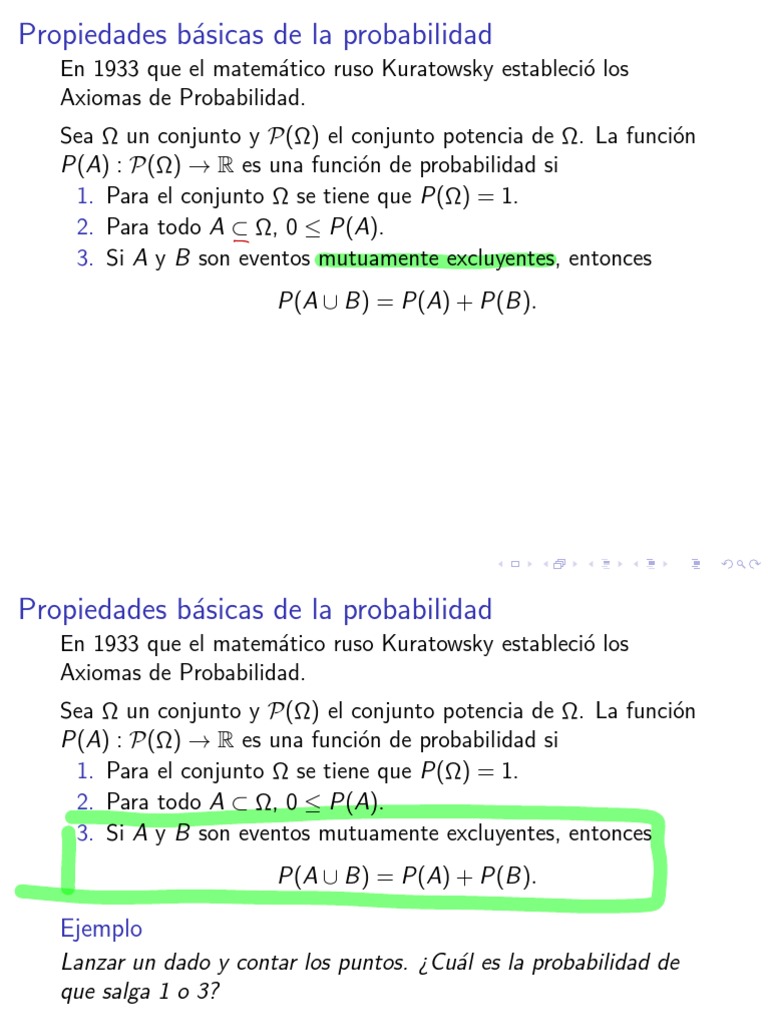 Propiedades básicas de la probabilidad | PDF | Probabilidad | Teoría de la medida