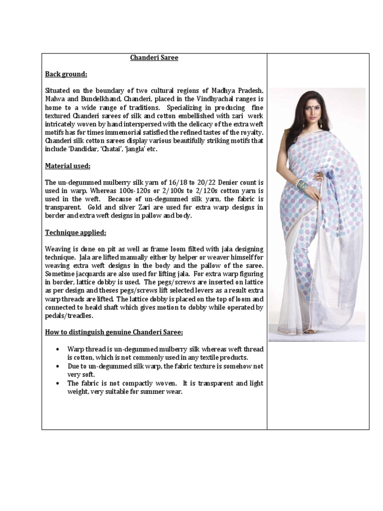 Chanderi Saree | PDF