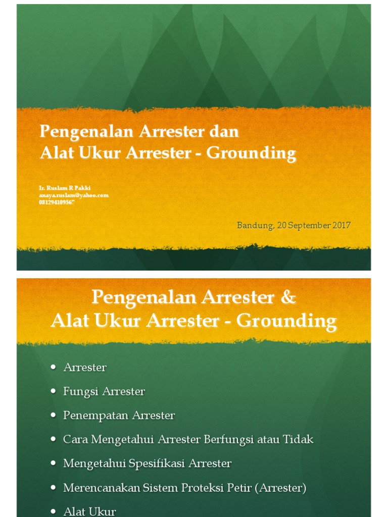 Pengenalan Arester Dan Alat Ukur | PDF