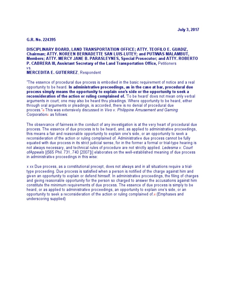 Administrative Due Process Pdf Due Process Pleading