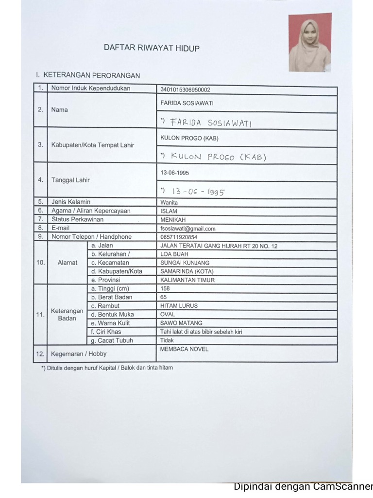 DRH Perorangan | PDF