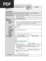 Detailed Lesson Plan Grade 5 Science | PDF | Force | Lesson Plan