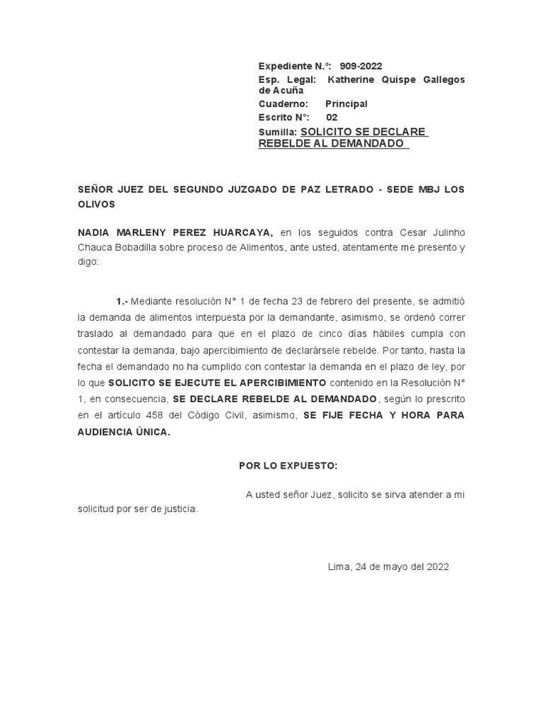 Escrito - Fijar Fecha y Hora | PDF