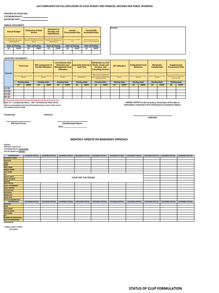 Monthly Reports Templates | PDF | Government