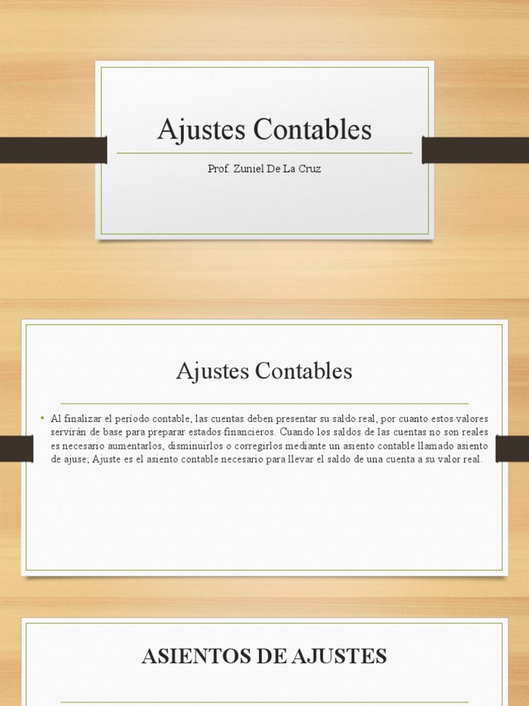 Ajustes Contables | PDF | Contabilidad | Depreciación