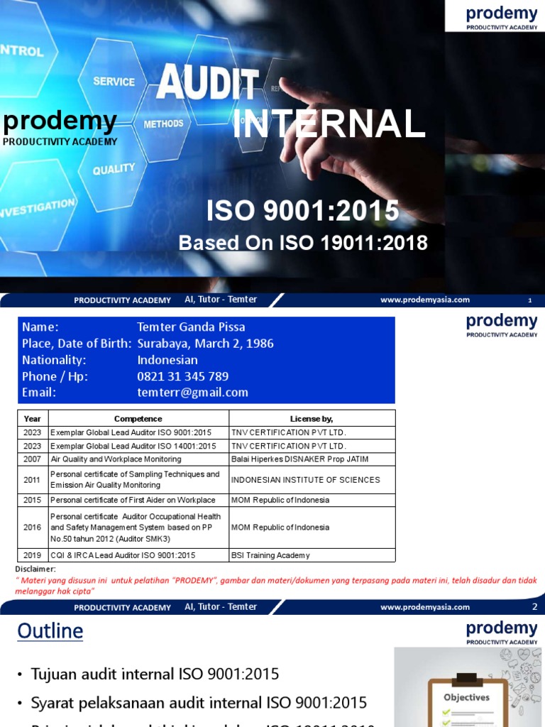 Panduan Audit Internal ISO 9001:2015 | PDF