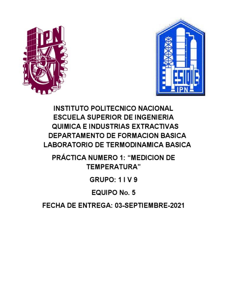 Practica 1 - Mediciones de Temperatura | PDF | Medición | Laboratorios