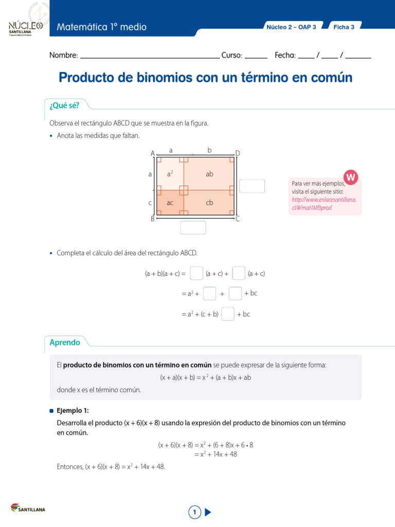 Ficha Nucleo OA3 | PDF | Matemáticas