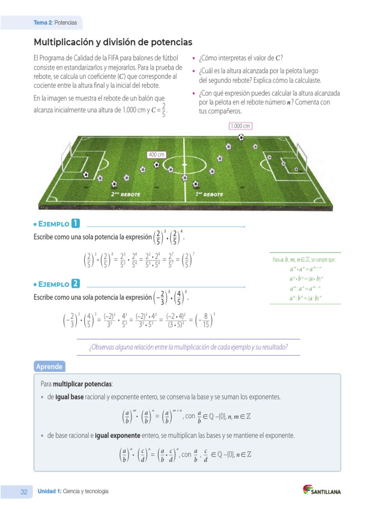 Multiplicación y División de Potencias | PDF | Multiplicación | Exponenciación