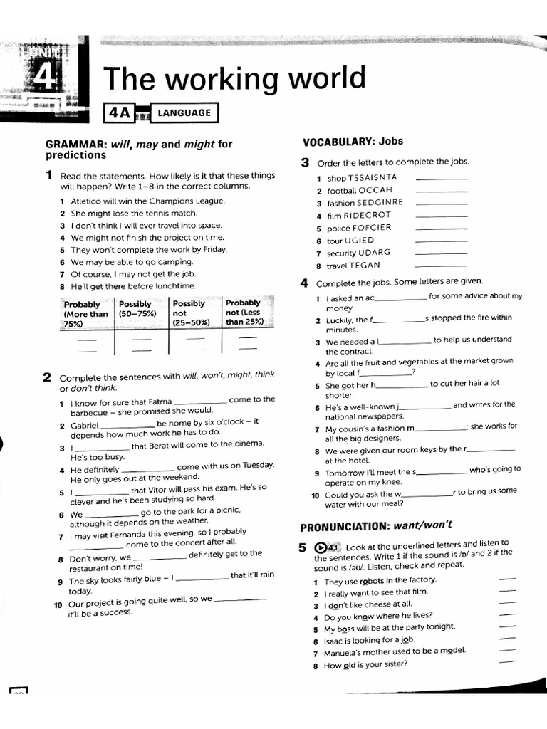 Personal Best B1+ - WB Unit 4 | PDF
