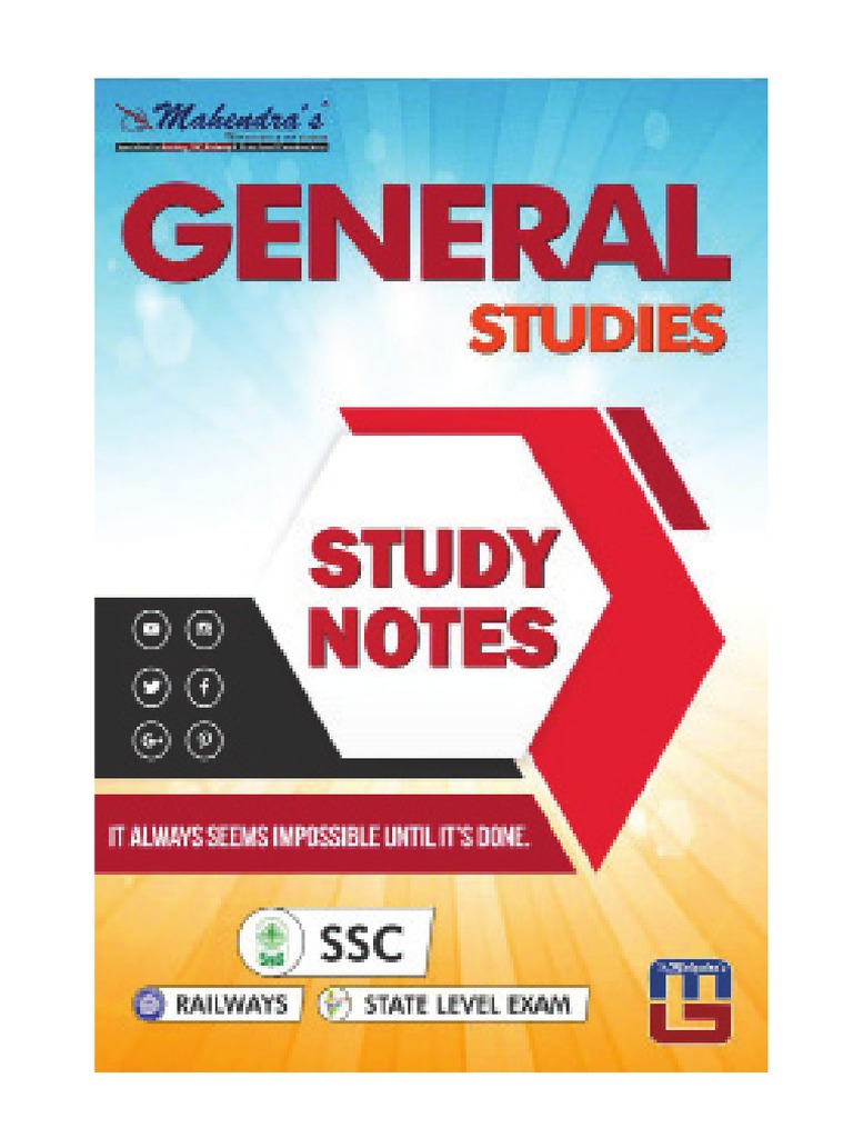 Gs Study Notes SSC 16-01-19 English | PDF | Weathering | Plateau
