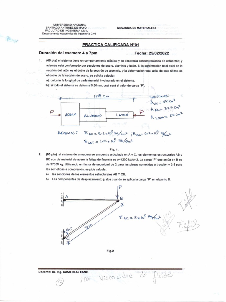 Mecanica de Materiales Examenes | PDF
