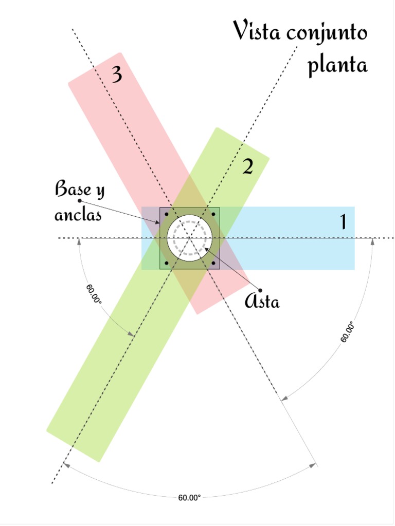 Diseño de Asta de Bandera y Base | PDF