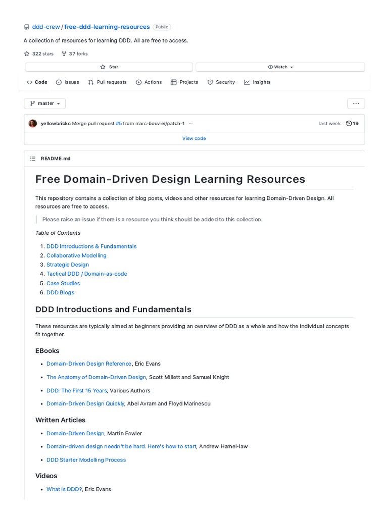 Ddd-Crew - Free-Ddd-Learning-Resources - A Collection of Resources For Learning DDD. All Are ...