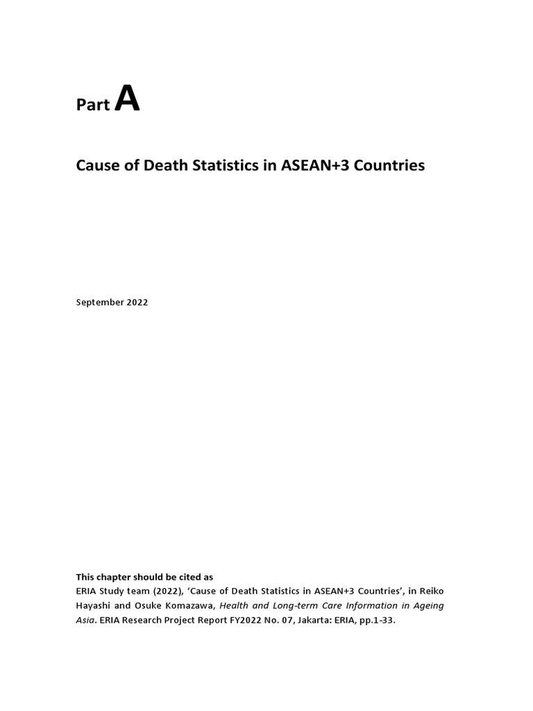 Death Statistic Asean | PDF | Mortality Rate | World Health Organization