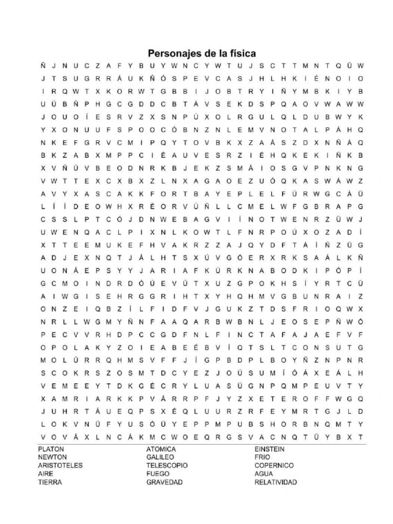 Sopa de Letras Quimica | PDF