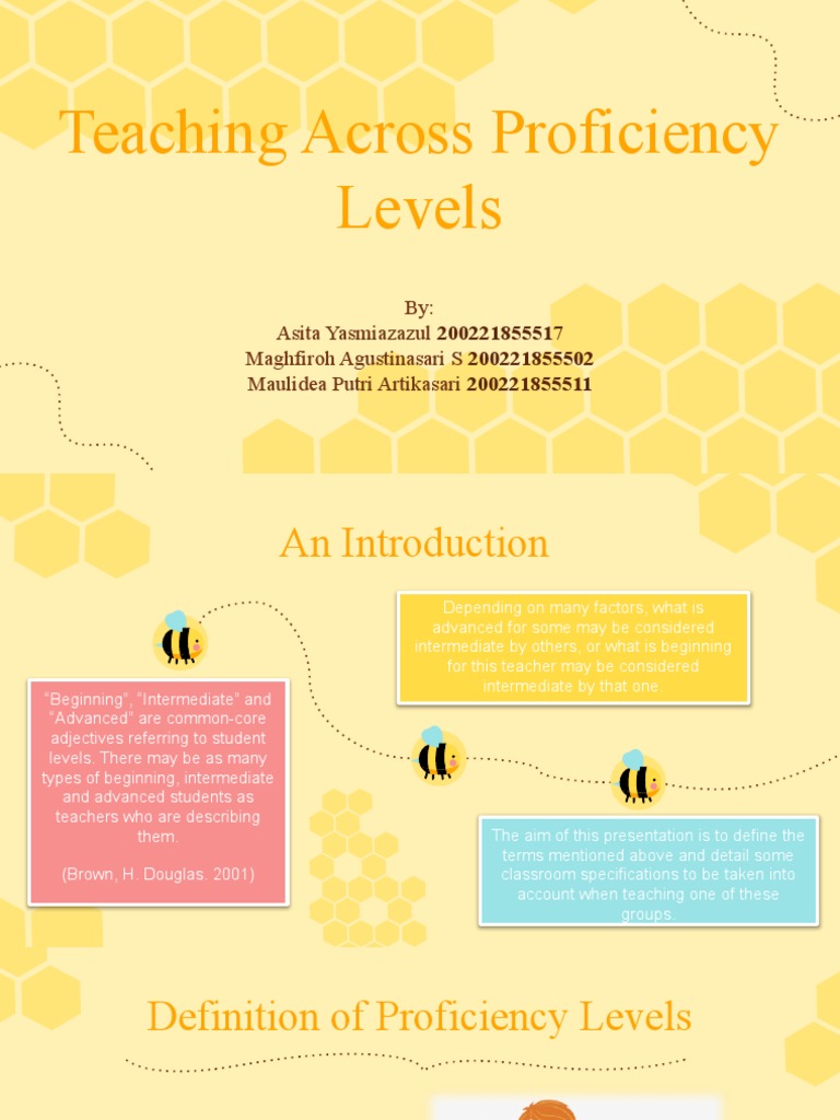 Understanding Proficiency Levels in Teaching | PDF | Teachers | Fluency