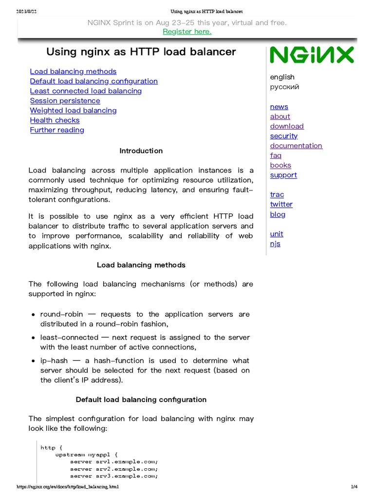 Using Nginx As HTTP Load Balancer | PDF | Load Balancing (Computing ... Using Nginx As HTTP Load Balancer | PDF | Load Balancing (Computing ...