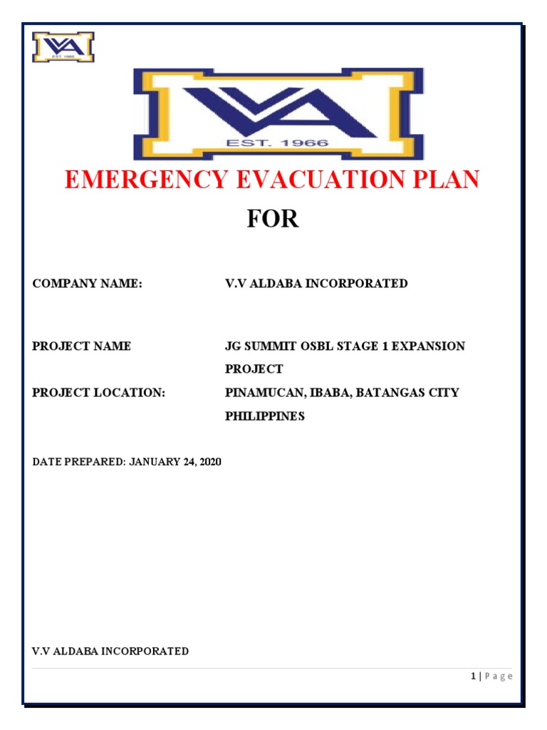 Emergency Evacuation Plan | PDF | Emergency | First Aid