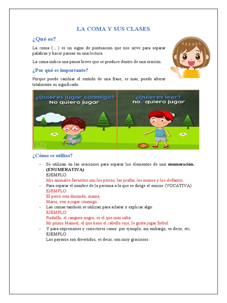 La Coma y Sus Clases | PDF