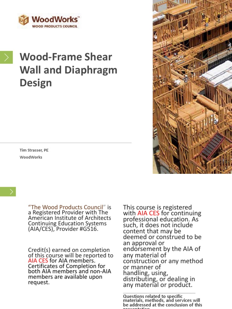Presentation Slides STRASSER Shearwalls and Diaphragms WDS 190516 ...