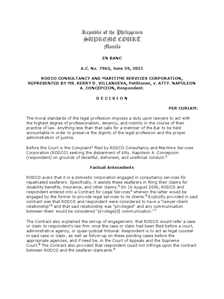 Legal Ethics Dispute: RODCO vs. Lawyer | PDF | Disbarment | Lawyer