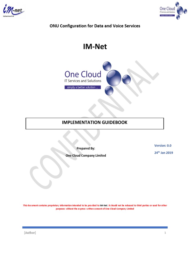ONU Configuration For Data and Voice Services | PDF | Voice Over Ip | Ip Address
