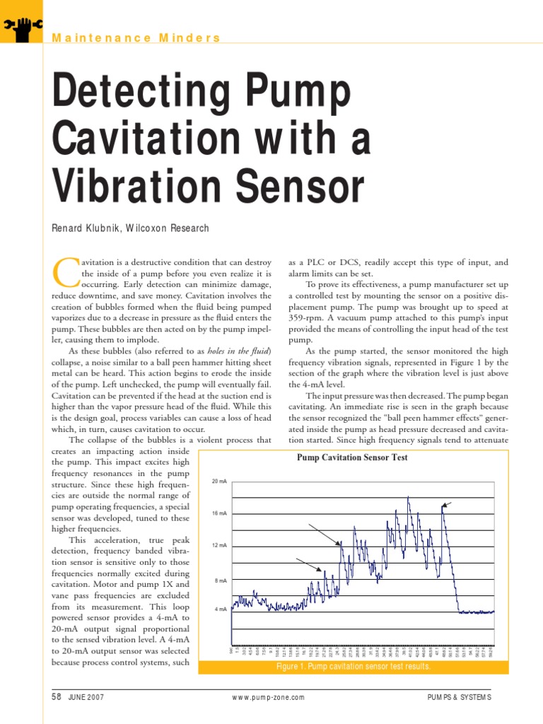 Detecting Pump Cavitation With Vibration Sensor | PDF | Pump ...