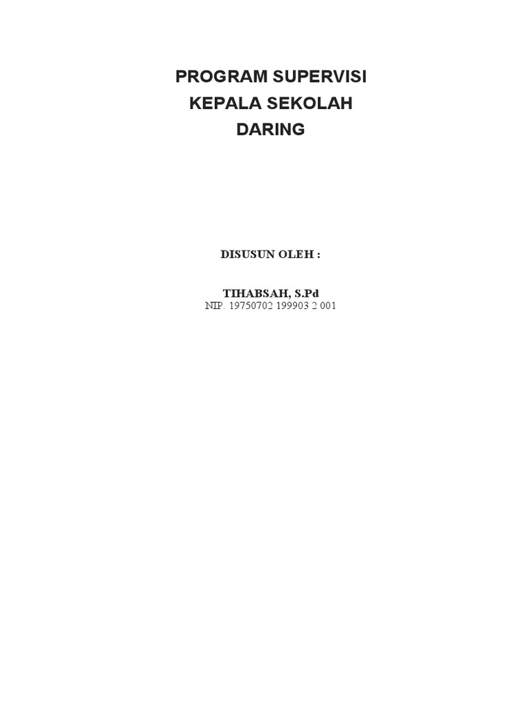 CONTOH PROGRAM SUPERVISI Kepala Sekolah, 25012021 | PDF | Seni CONTOH PROGRAM SUPERVISI Kepala Sekolah, 25012021 | PDF | Seni