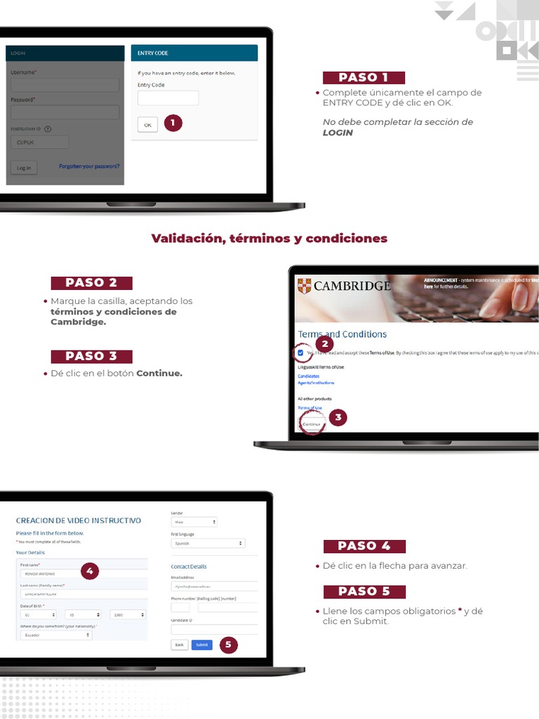 Guía paso a paso para la configuración y realización del examen de Cambridge utilizando la ...