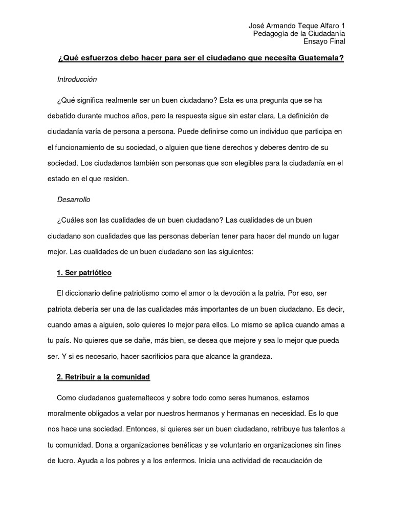 Ser un Buen Ciudadano en Guatemala | PDF | Residuos | Guatemala