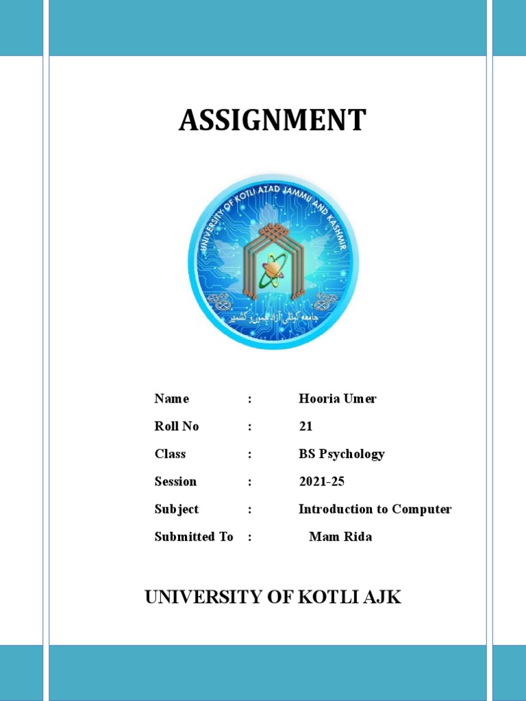 Assignment | PDF | Microsoft Word | Software