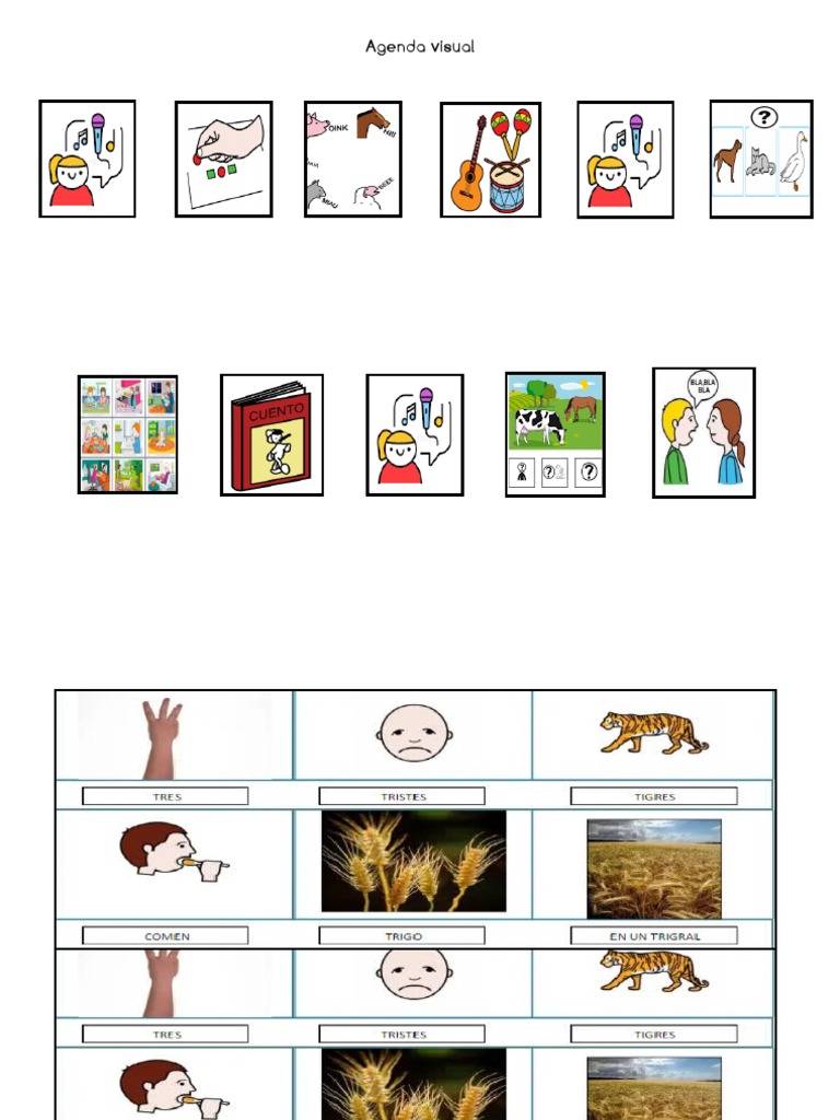 Agenda Visual. Actividades Del Taller | PDF