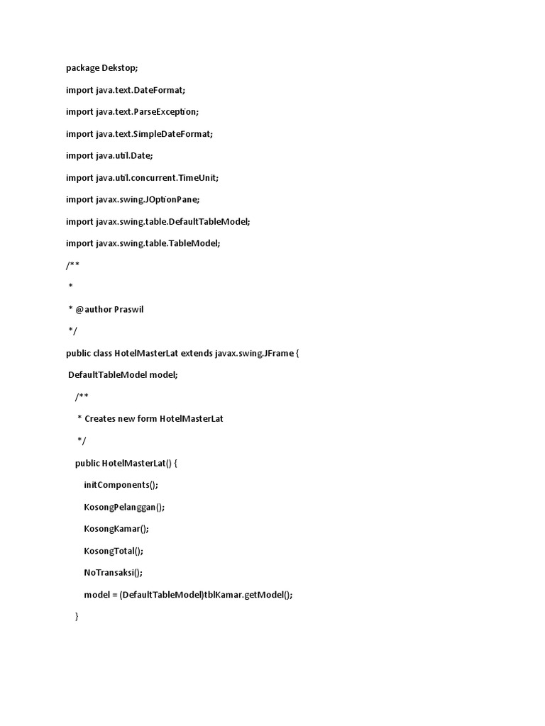 Hotel Reservation Management System A Java Desktop Application For Managing Hotel Reservations