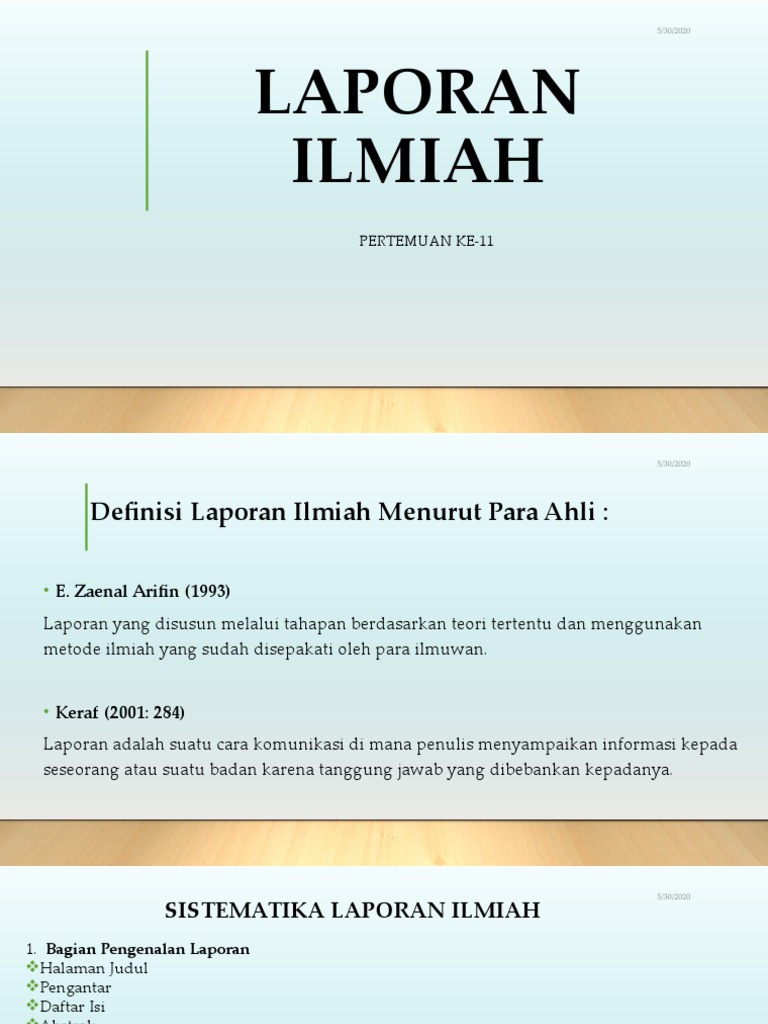 11 LAPORAN ILMIAH | PDF
