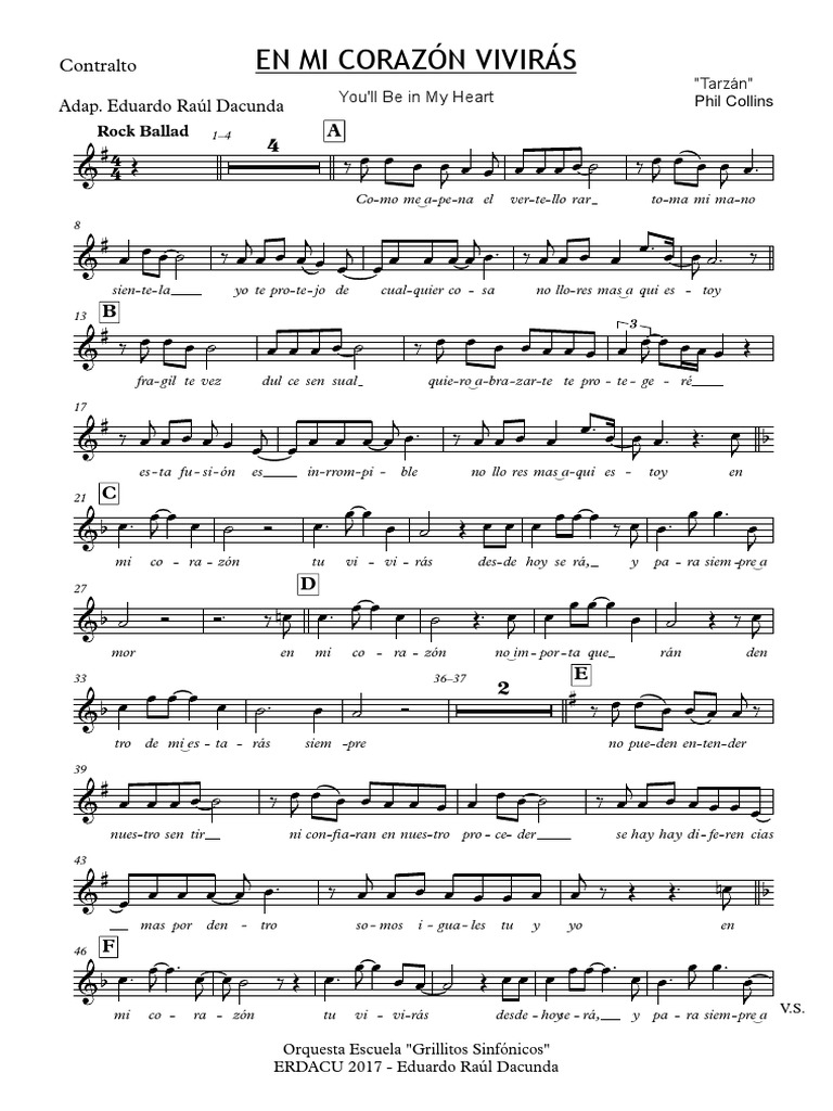 En Mi Corazón Vivirás - Contralto | PDF