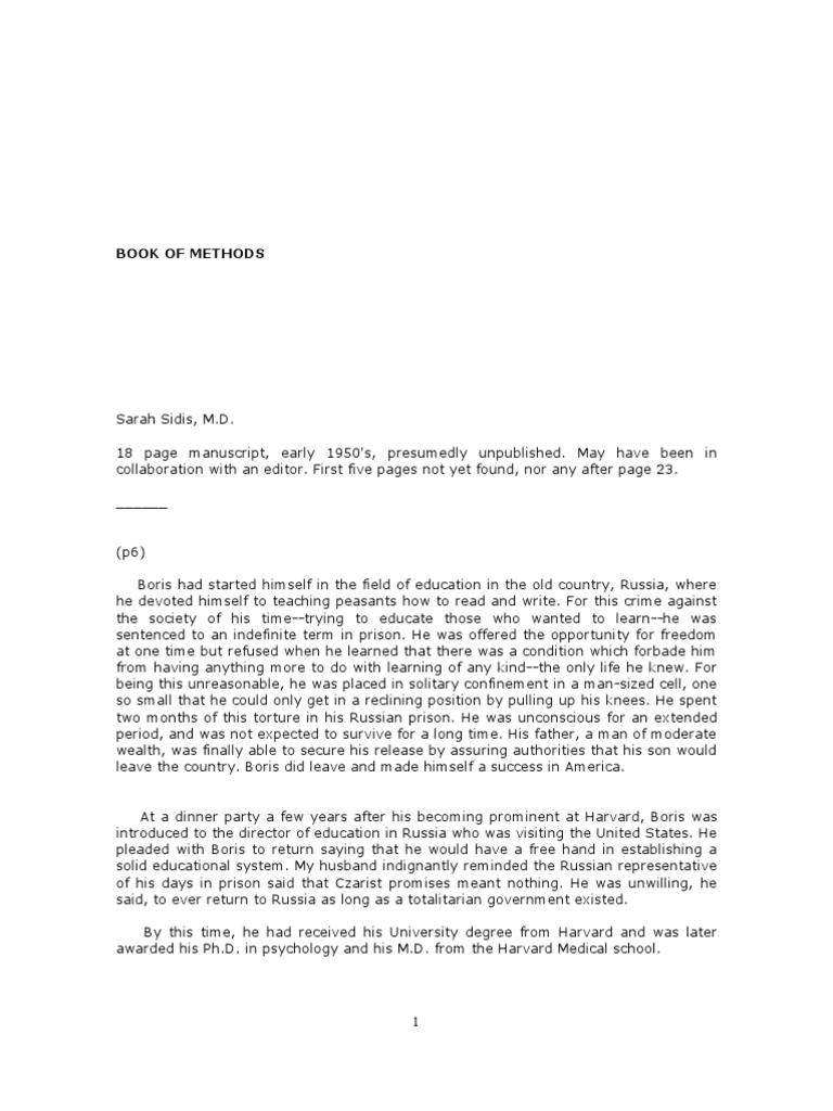 Sarah Sidis - Book of Methods | PDF | Reason | Eating