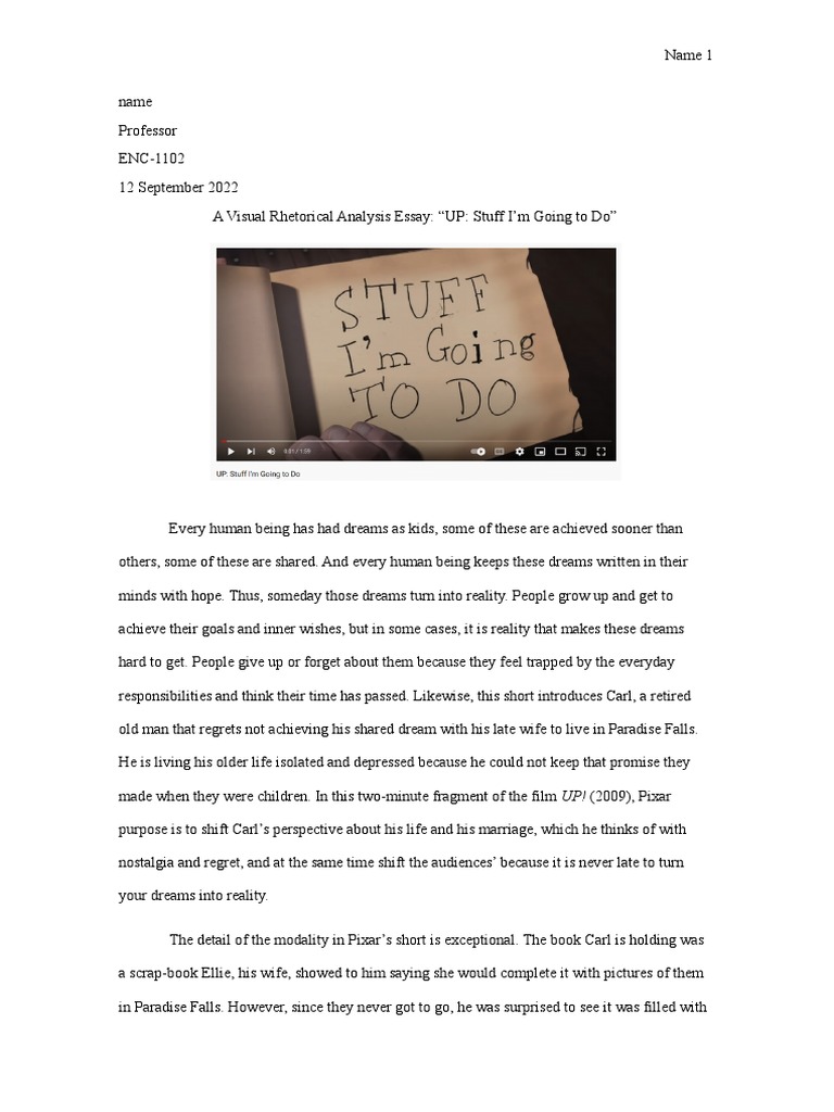 Visual Rhetoric Essay Draft Example.docx | PDF