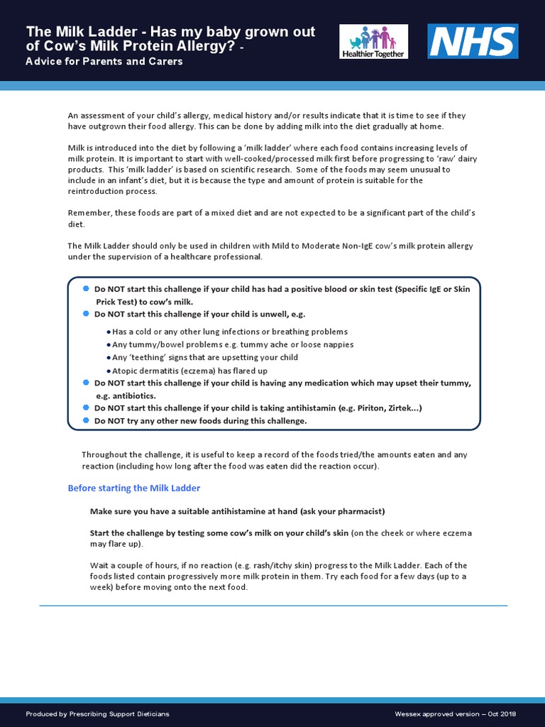 Milk-Ladder 3 | PDF | Allergy | Milk