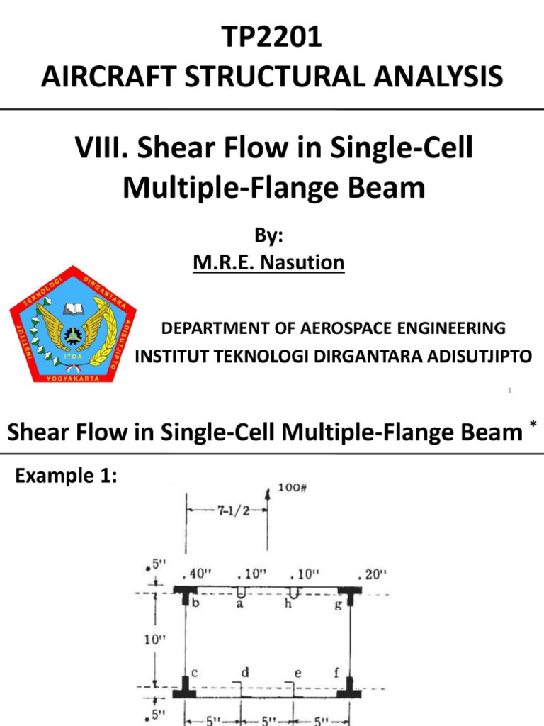 Chapter 8 Shear Flow in Single-Cell Multiple-Flange Beam - Protected | PDF