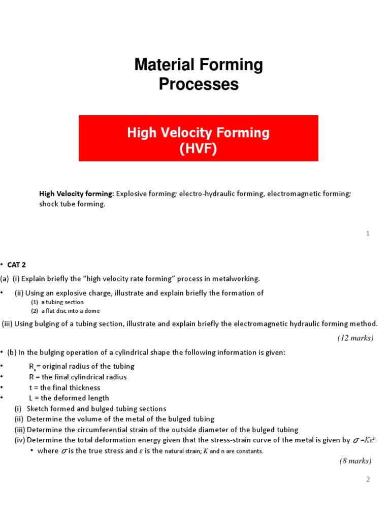 Subtopic 6 High Velocity Notes | PDF | Inductor | Deformation (Engineering)