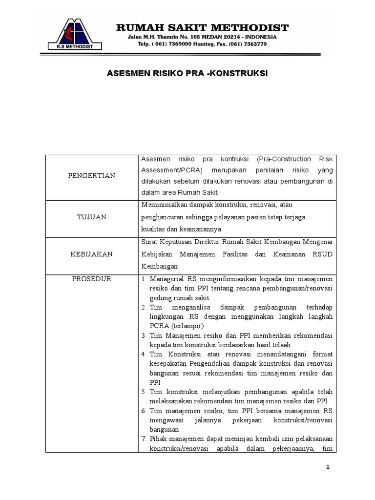 MFK 4.1.1 Sop-Pcra | PDF