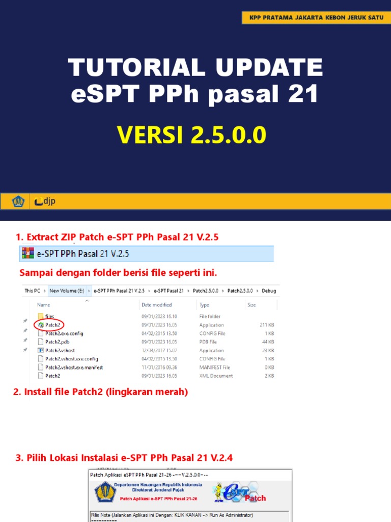 TUTORIAL UPDATE eSPT PPH Pasal 21 2.5 | PDF