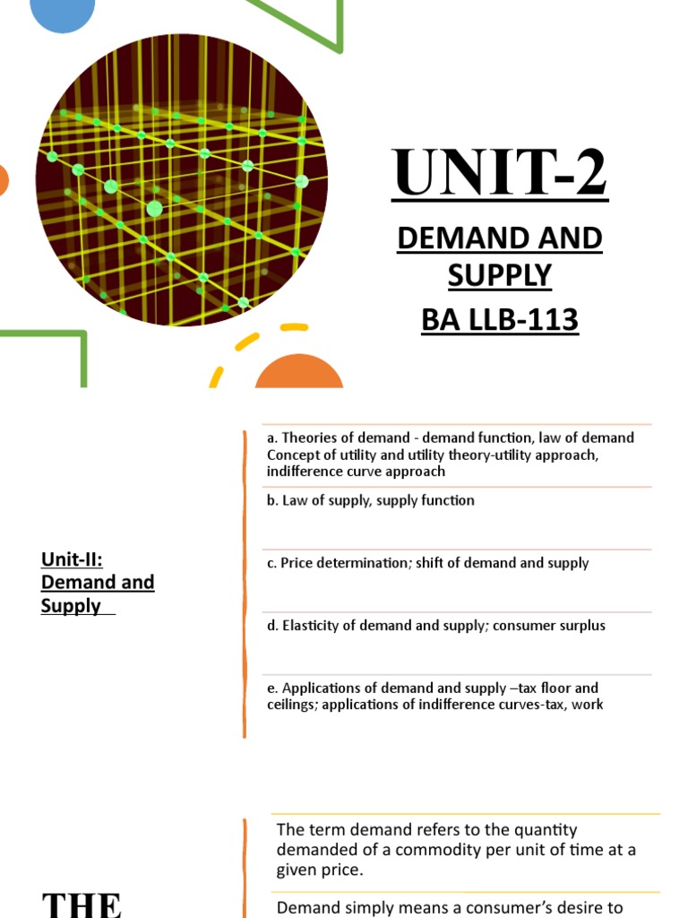 Ba LLB Eco Unit 2 | PDF | Demand | Elasticity (Economics)