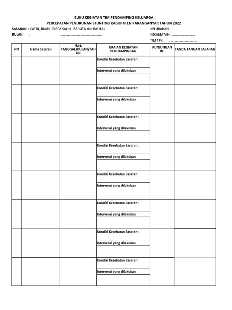 Buku TPK Dan Laporan | PDF