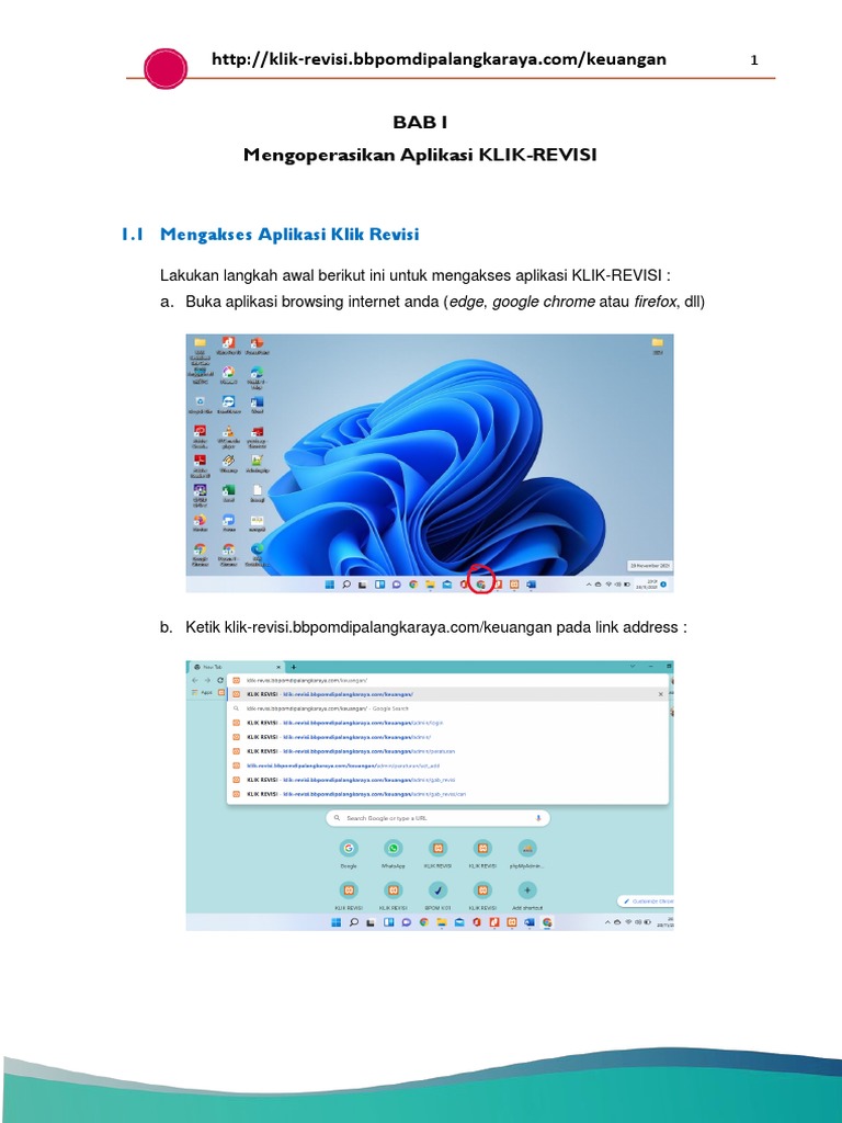 Mengoperasikan Aplikasi KLIK-REVISI | PDF