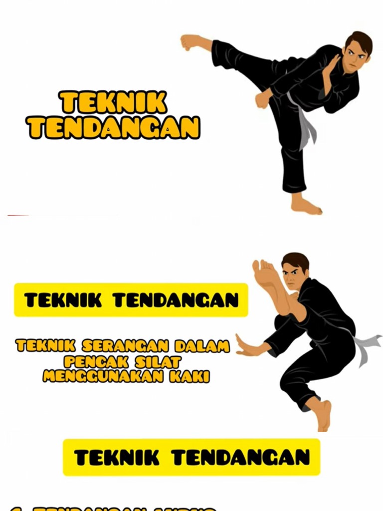 Teknik Tendangan Pencak Silat | PDF