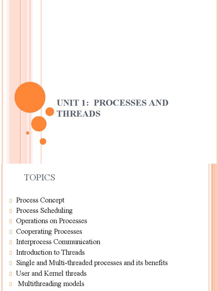 Module-1 1 | PDF | Thread (Computing) | Process (Computing)