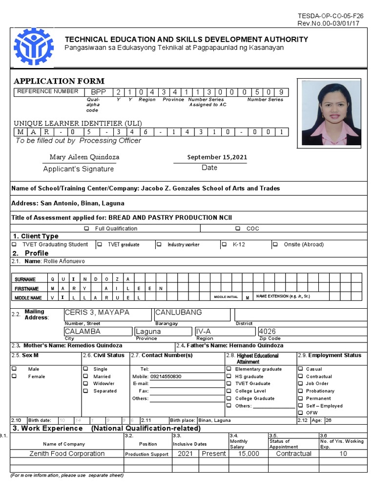 New Application Form 2017 Revised FINAL | PDF