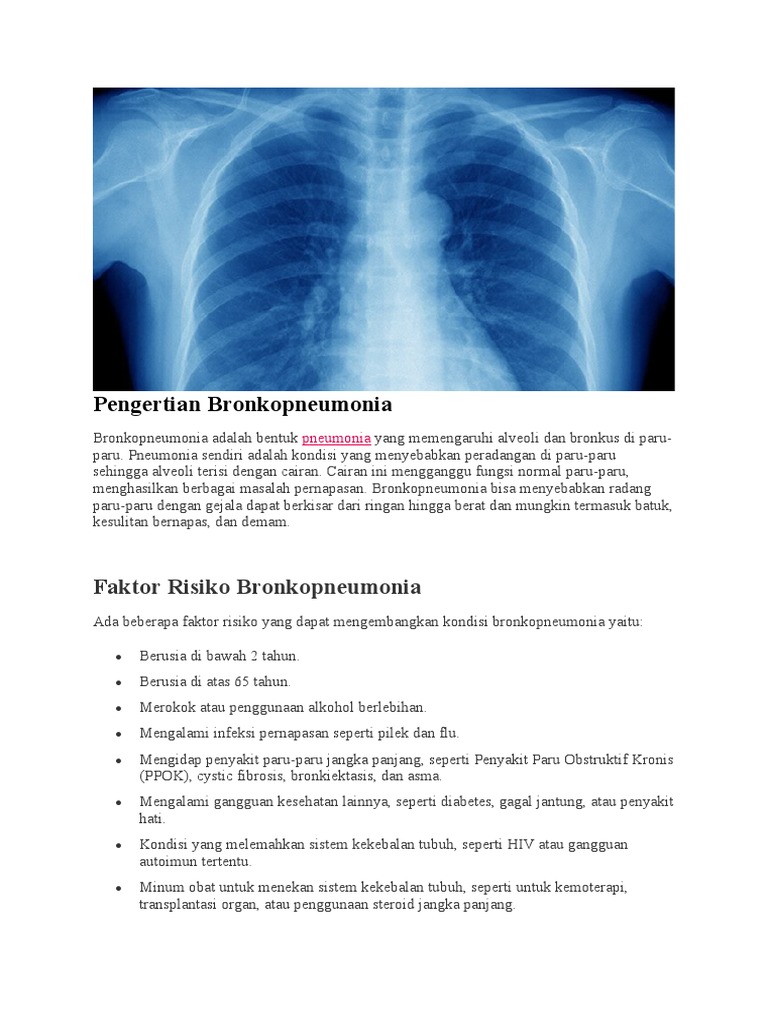 Bronkopneumonia: Gejala dan Penyebab | PDF
